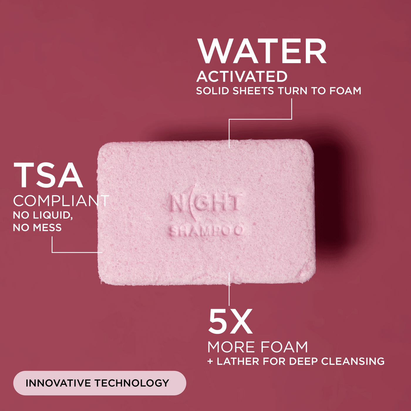 Magic Shampoo Sheets, Instantly Dissolves – NIGHT