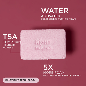 Magic Shampoo Sheets, Instantly Dissolves – NIGHT