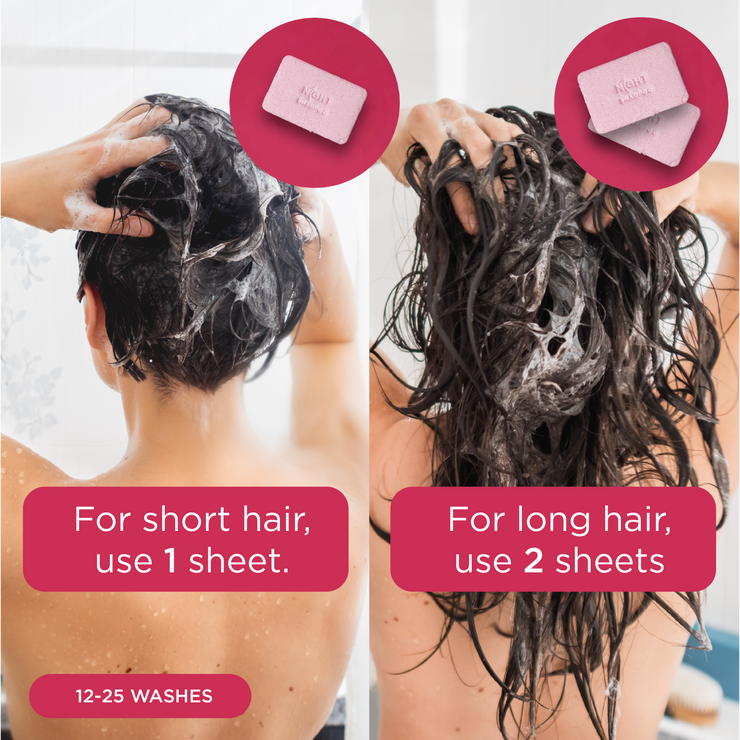 Magic Shampoo Sheets, Instantly Dissolves – NIGHT